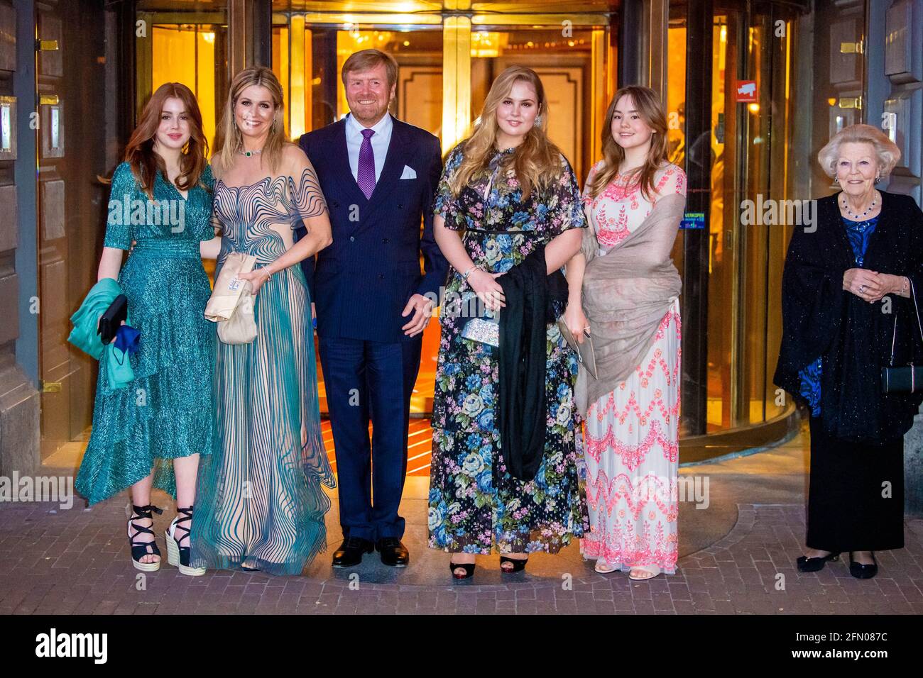 Amsterdam, The Netherlands. 12th May, 2021. Queen Maxima with King ...