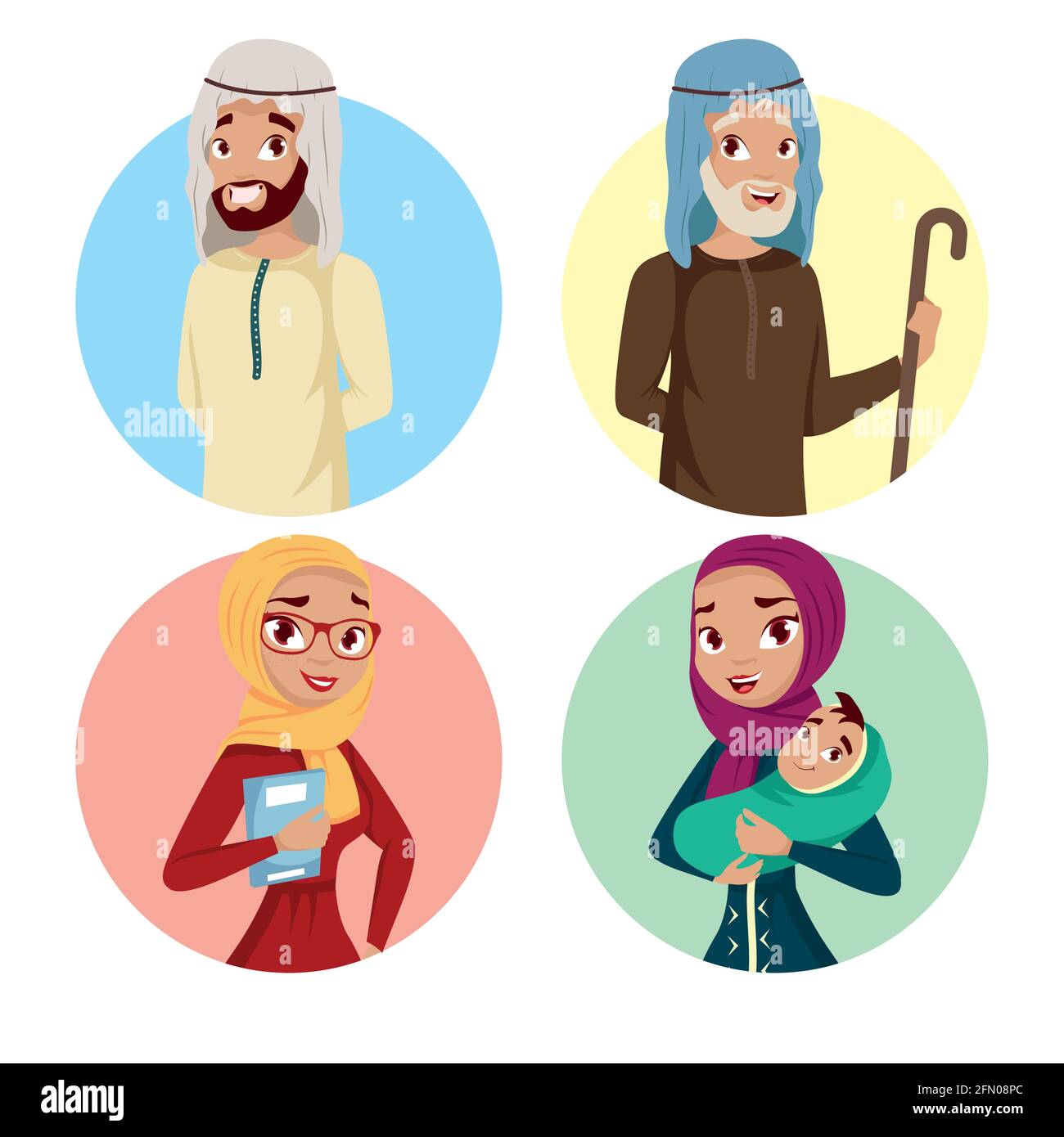 persons muslim culture comic characters Stock Vector Image & Art - Alamy