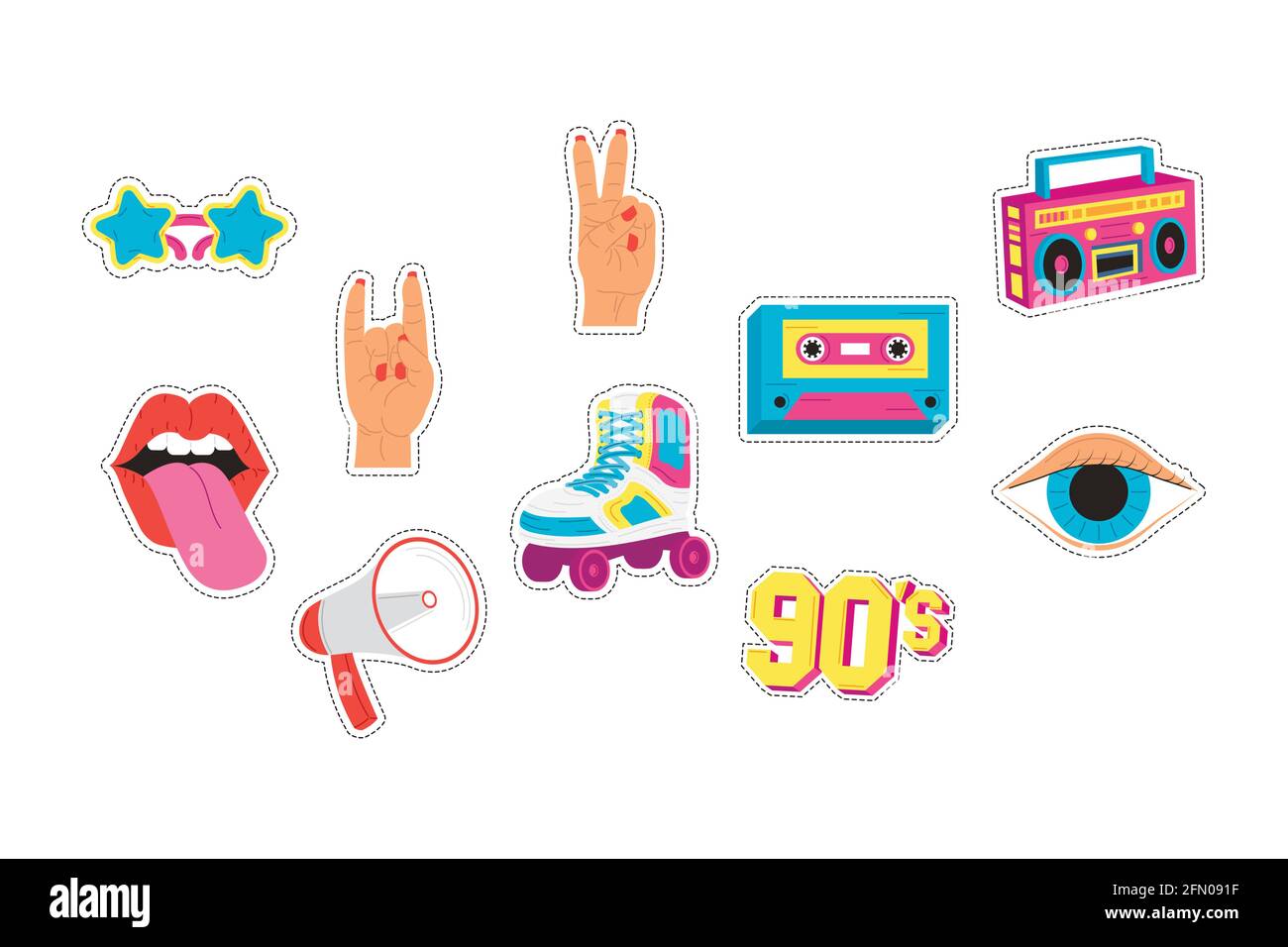 Eighties Fashion Stock Vector Images - Alamy