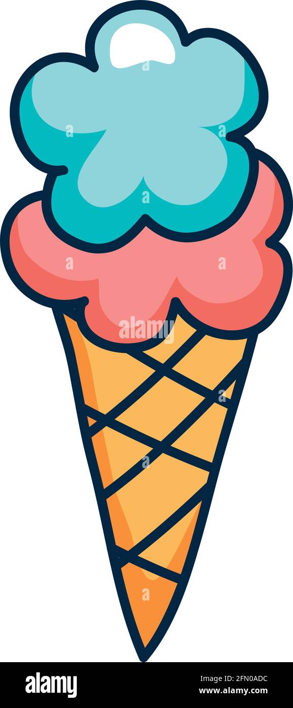 ice cream cone on background Stock Vector Image & Art - Alamy