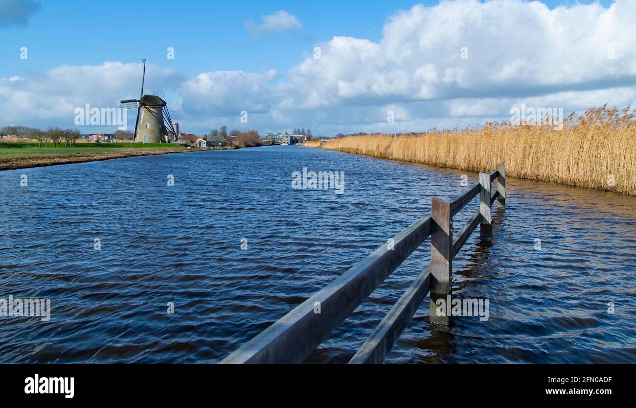 Overwaard Windmill Holland or Nederland Kinderdijk a UNESCO World ...