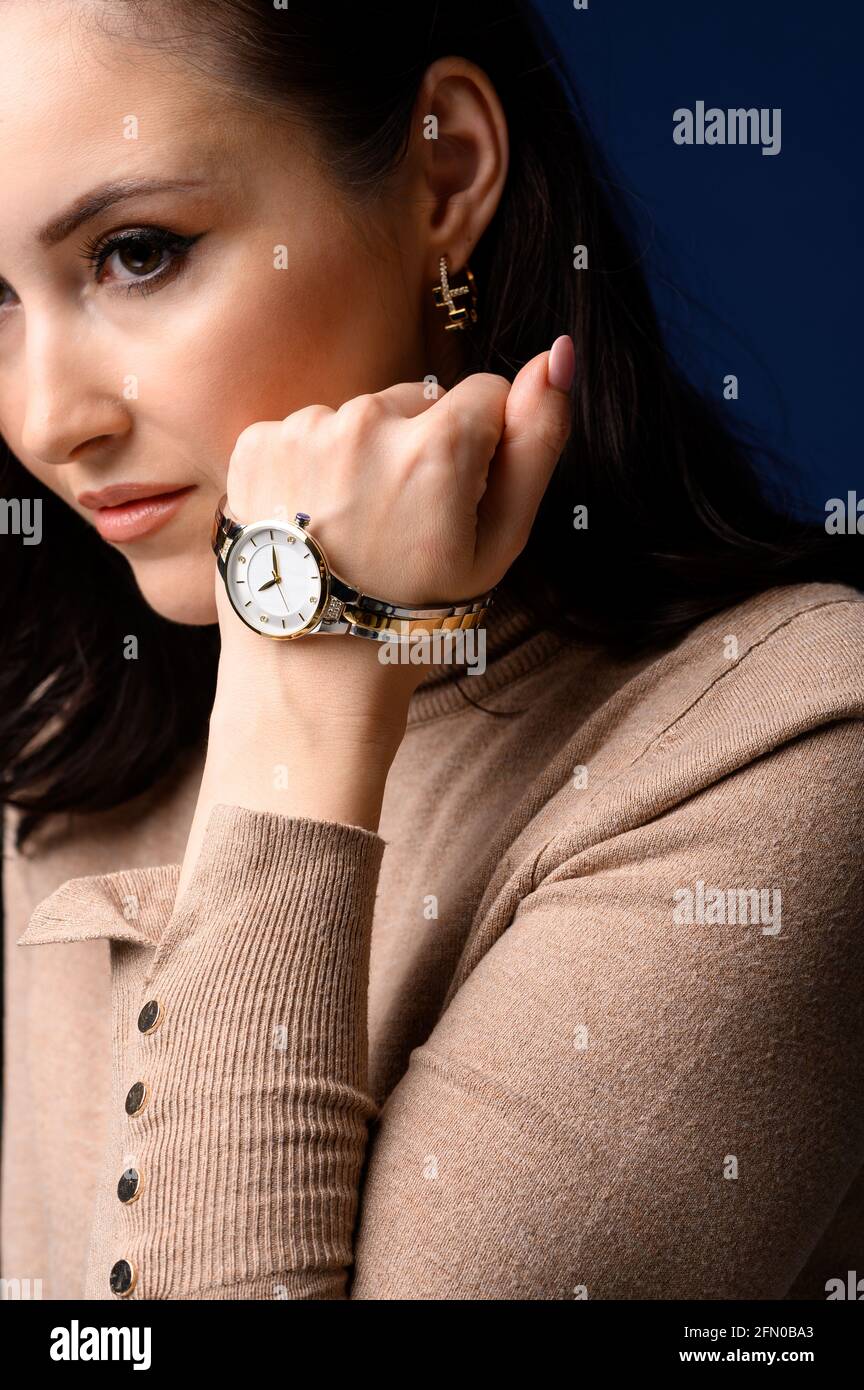 Wearing wrist watch hi-res stock photography and images - Alamy