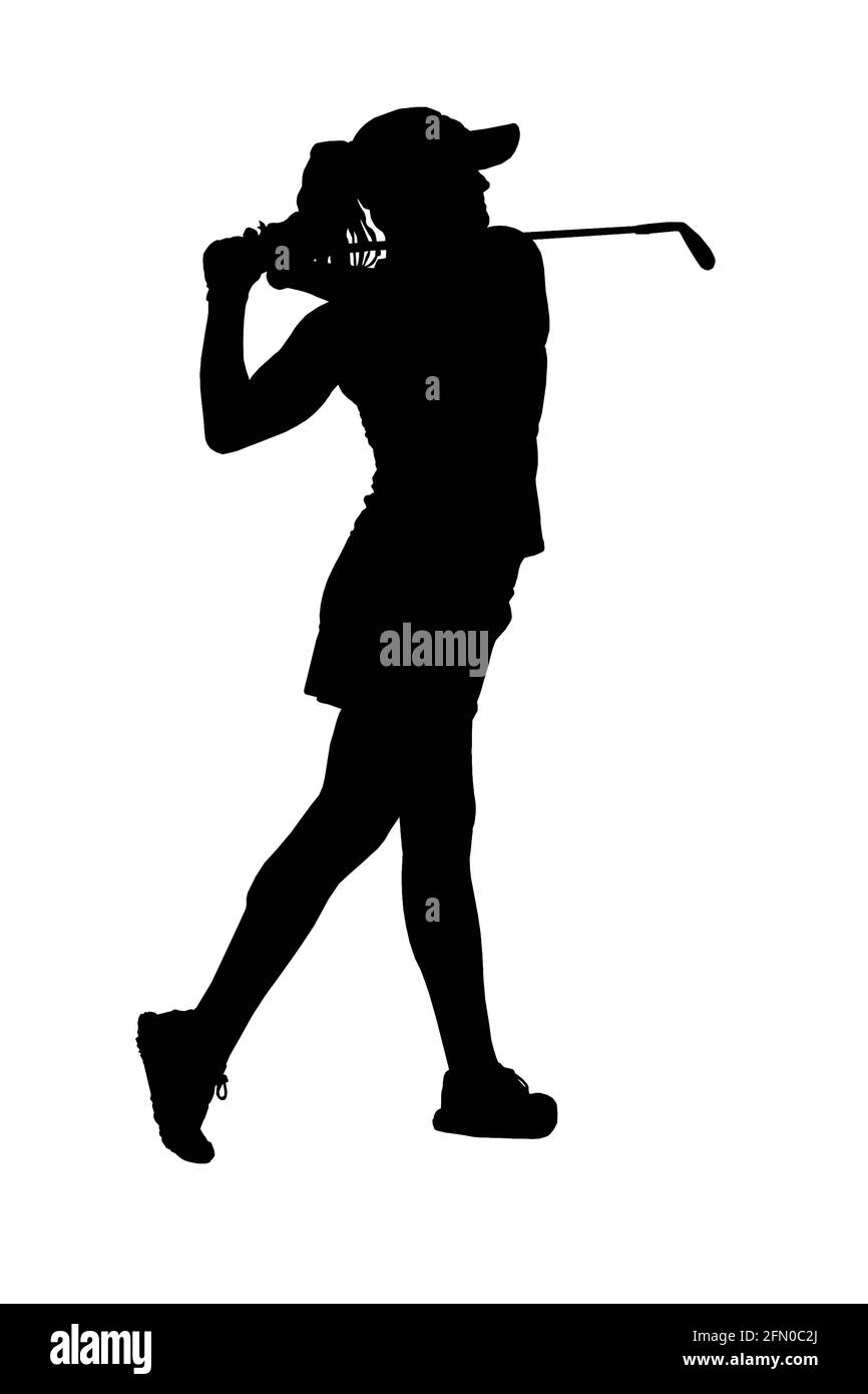 Woman driver golf Stock Vector Images - Alamy
