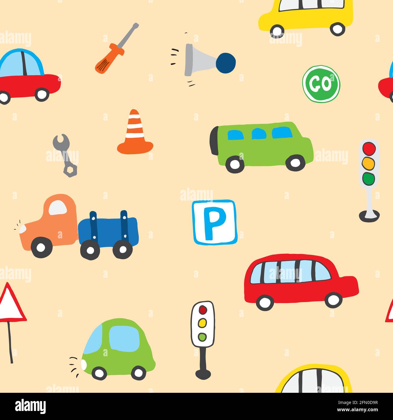 Small town traffic light Stock Vector Images - Alamy