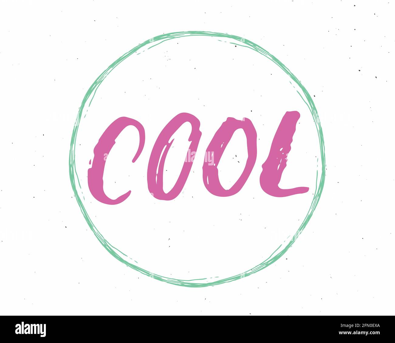 Cool lettering handwritten sign, Hand drawn grunge calligraphic text ...