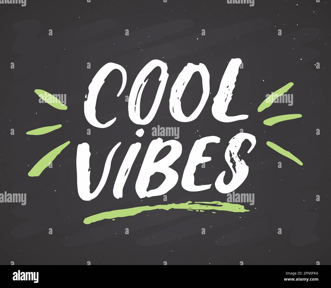 Cool Vibes lettering handwritten sign, Hand drawn grunge calligraphic ...