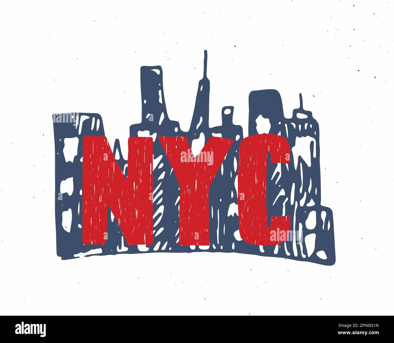 New York lettering handwritten sign, Hand drawn grunge calligraphic ...