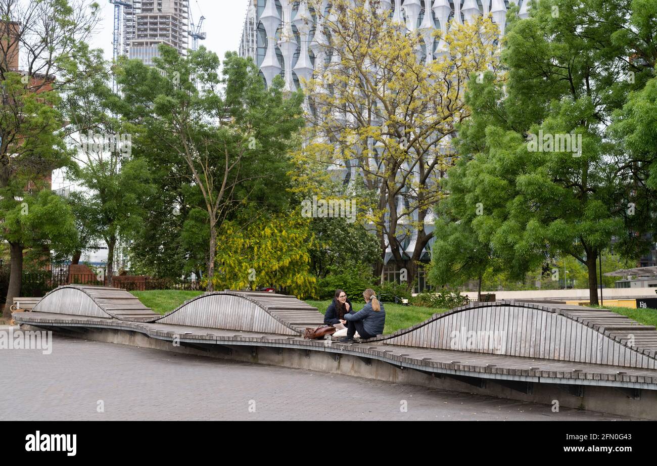 riverside walk, U.S. Embassy, London Stock Photo - Alamy