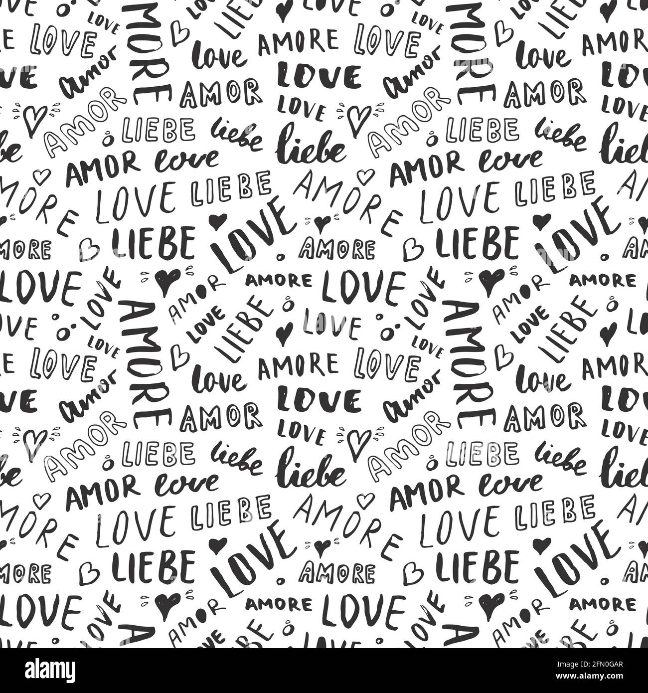 Love Lettering Seamless Pattern Vector Illustration Love Written In Love Lettering Seamless Pattern Vector Illustration Love Written In
