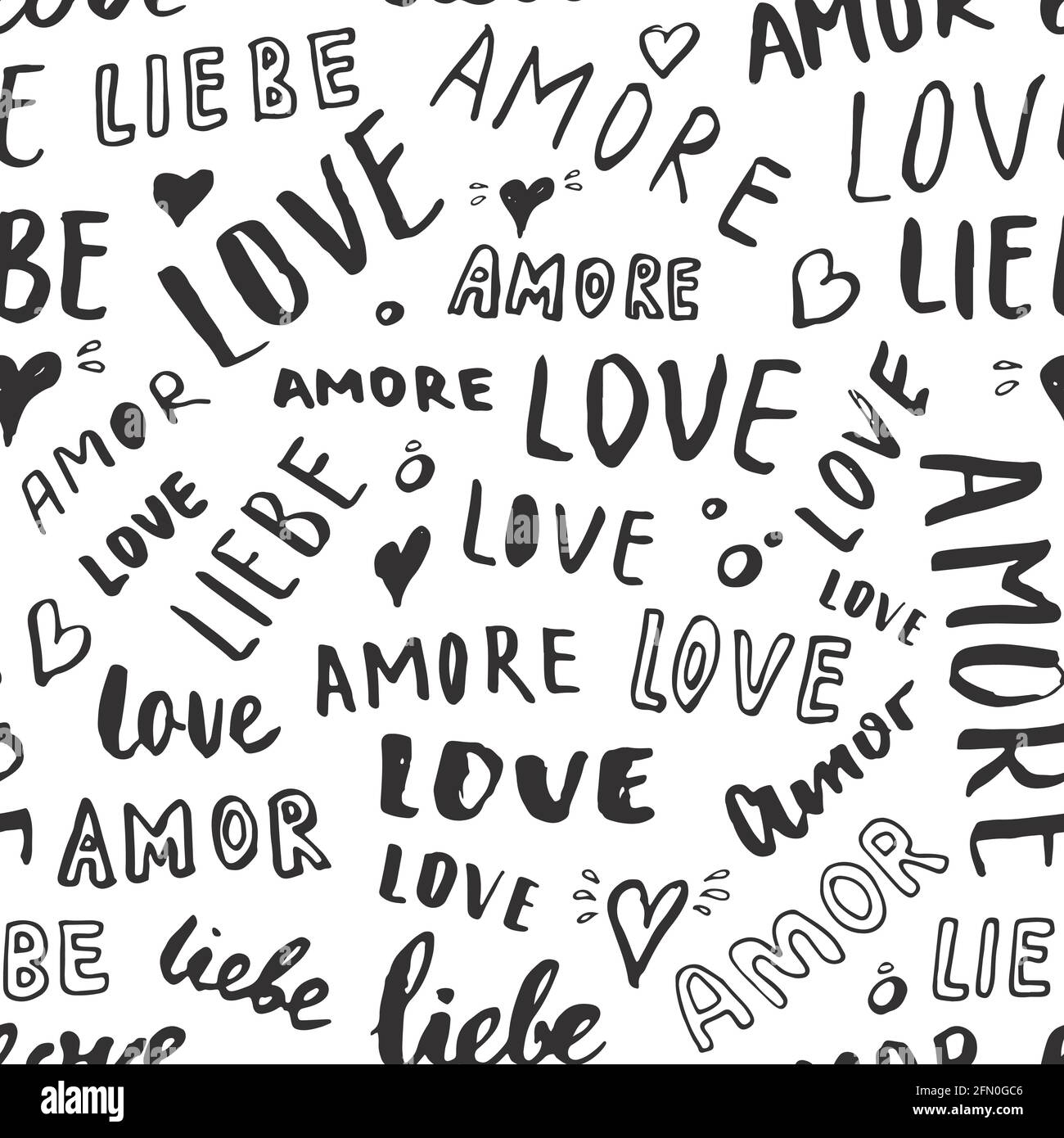 Love Lettering Seamless Pattern Vector Illustration Love Written In Love Lettering Seamless Pattern Vector Illustration Love Written In