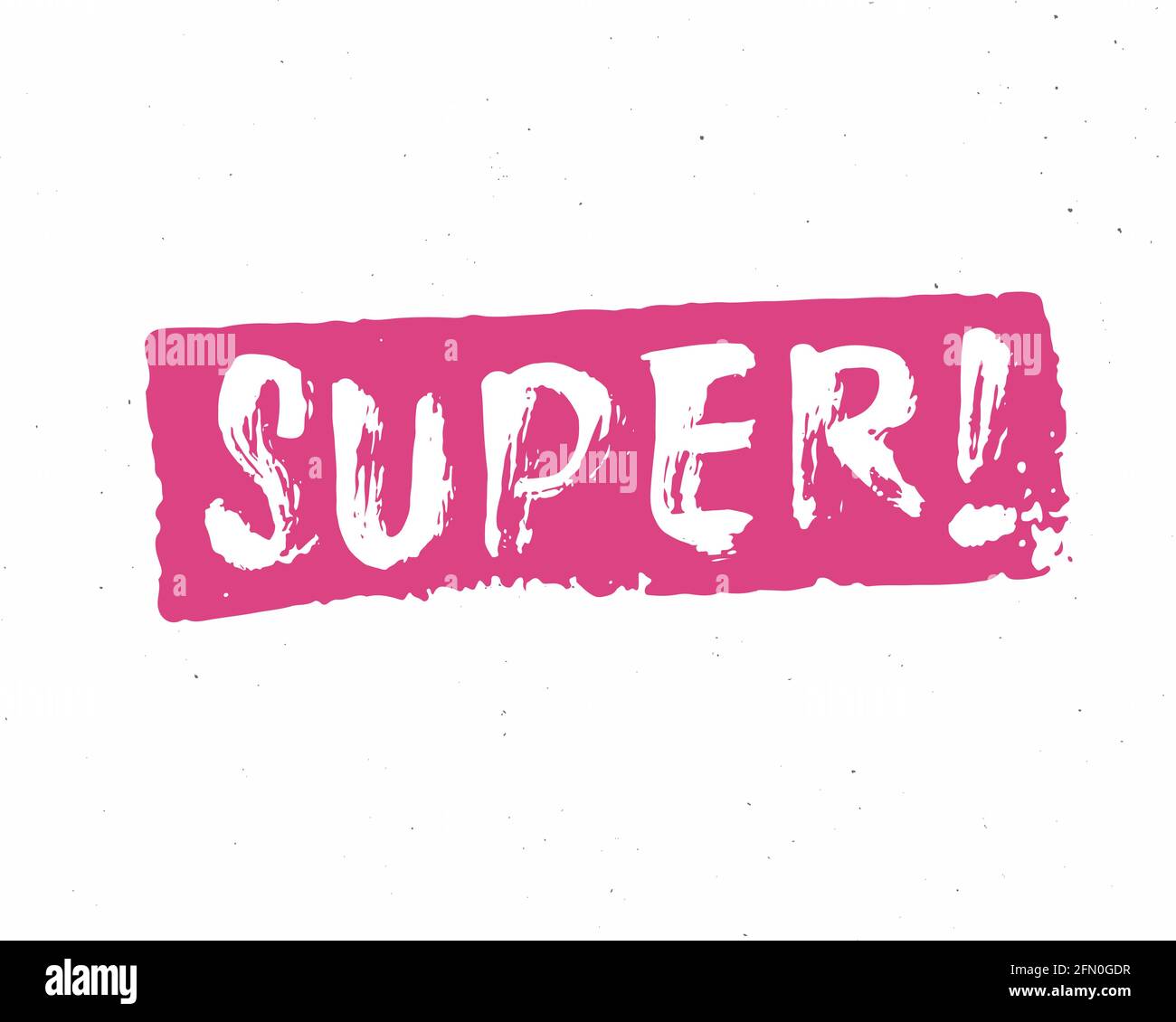 Super lettering handwritten sign, Hand drawn grunge calligraphic text ...