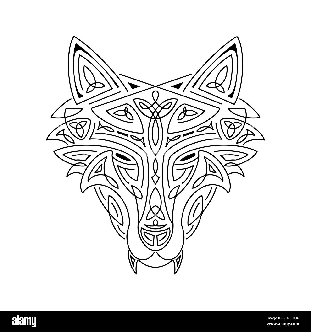 Wolf head Celtic style, T-shirt typography design, wild animal graphic ...