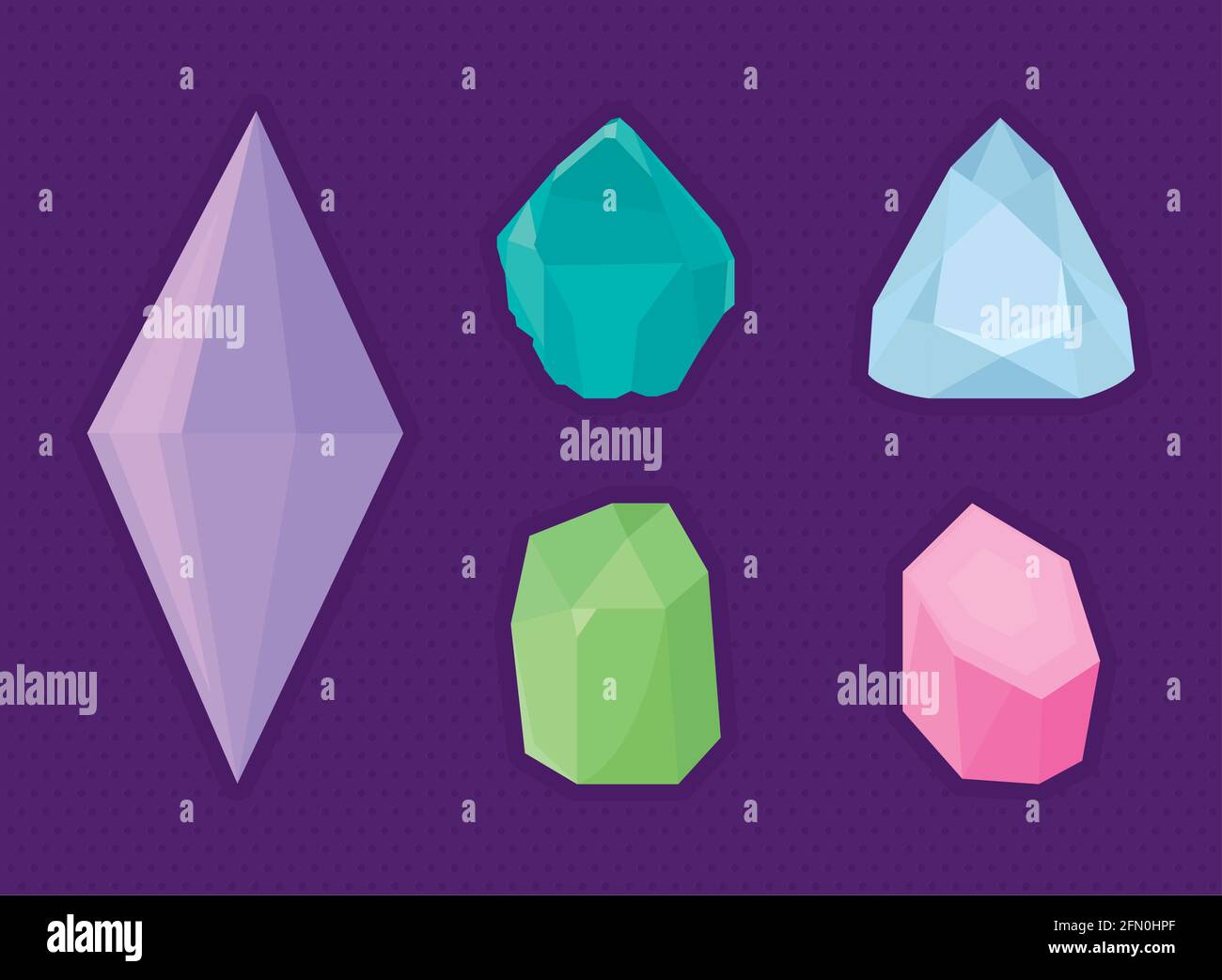 crystals icon collection on background Stock Vector Image & Art - Alamy