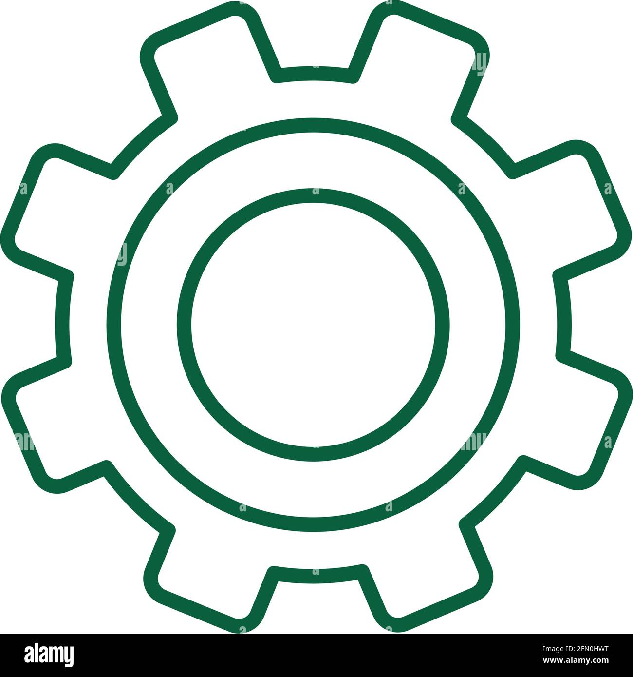 gear wheel on white background Stock Vector Image & Art - Alamy