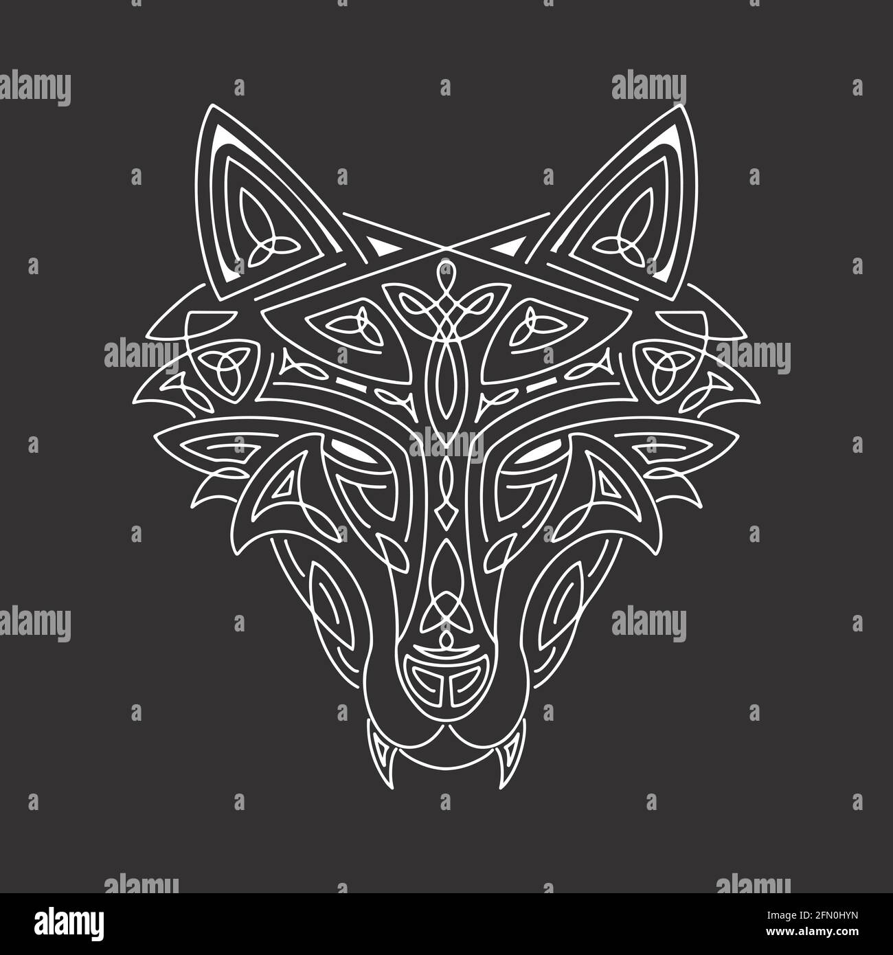 Wolf head Celtic style, T-shirt typography design, wild animal graphic ...