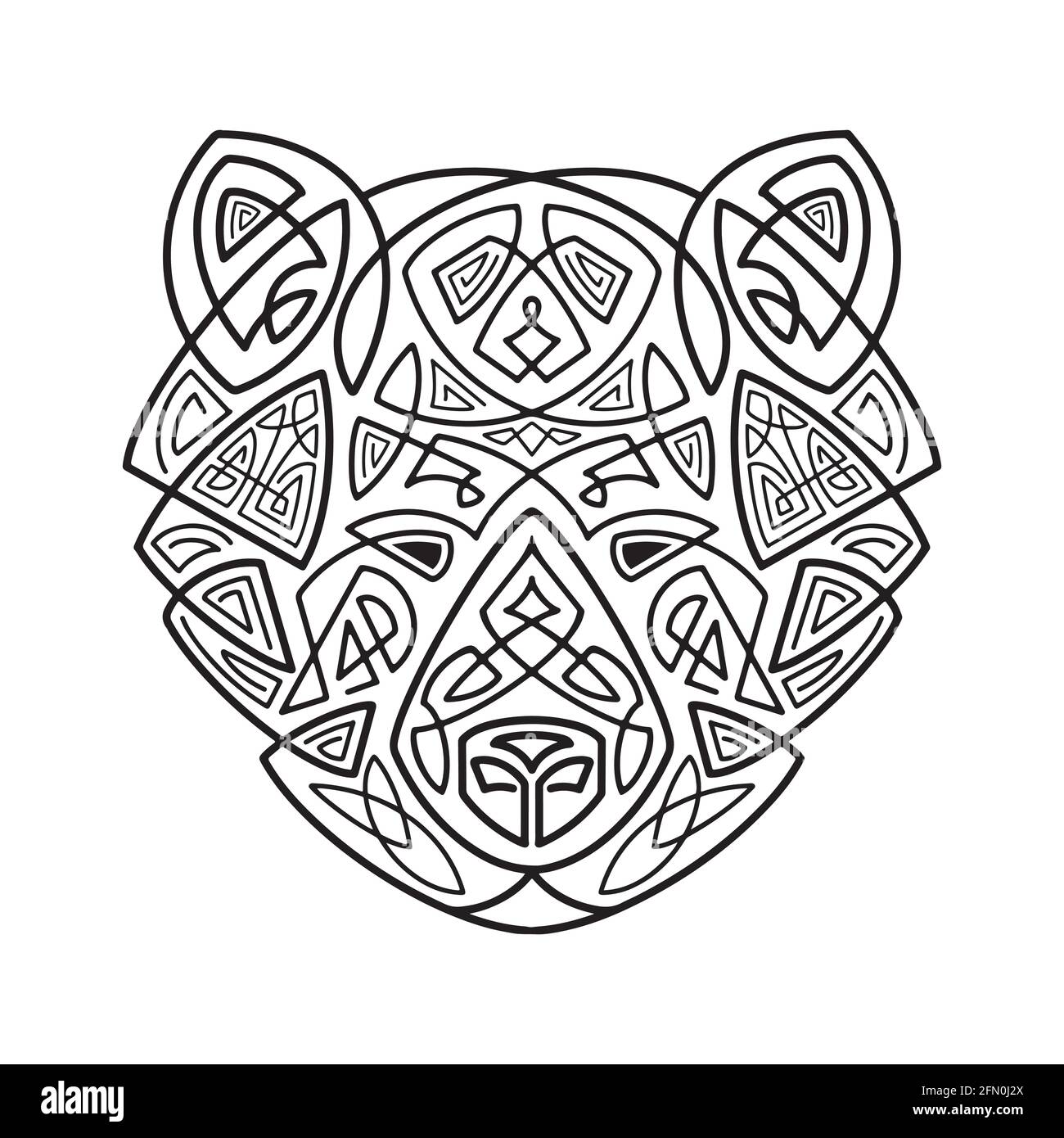 Celtic Bear Head