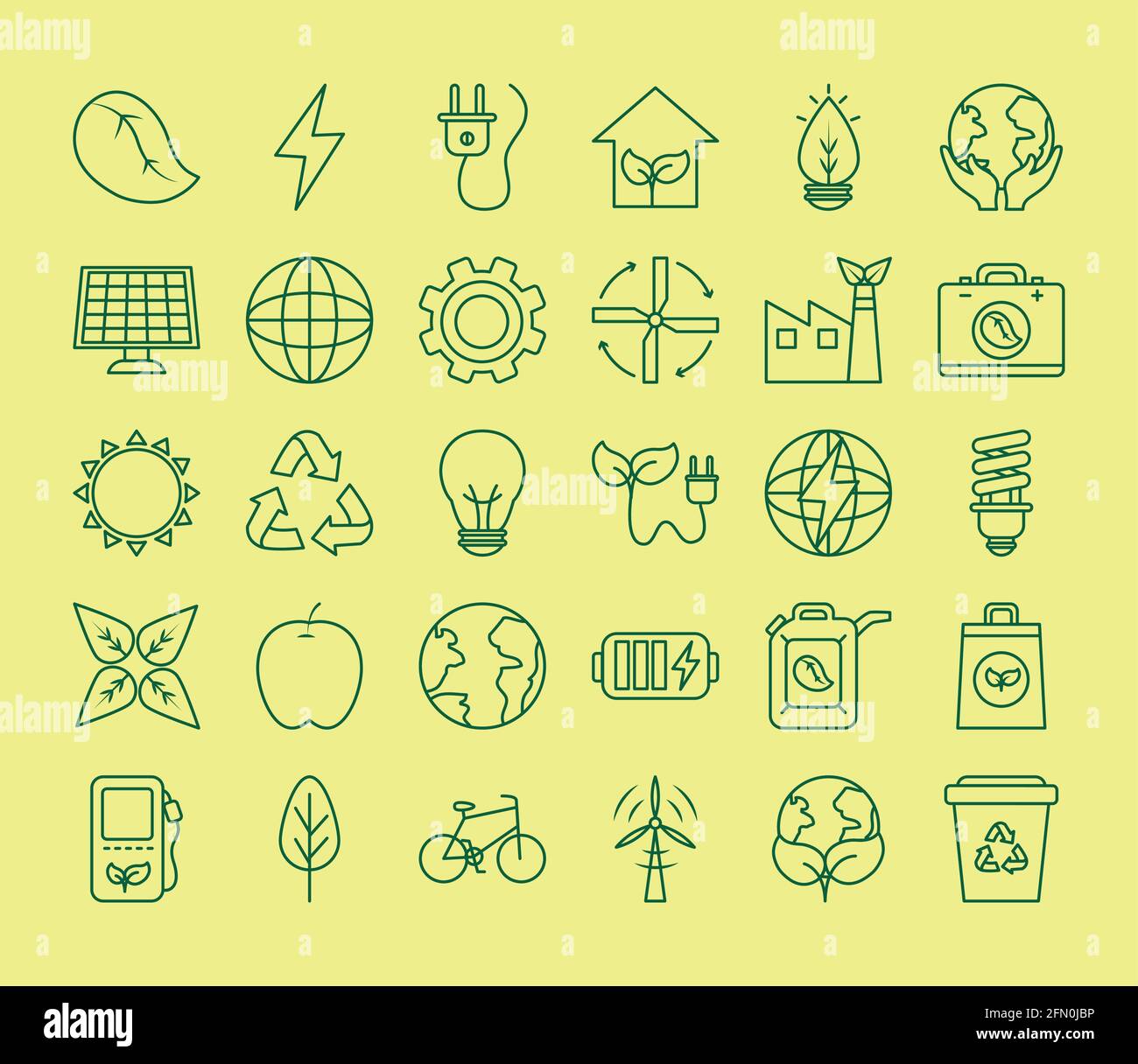 bioenergy icon set on background Stock Vector Image & Art - Alamy