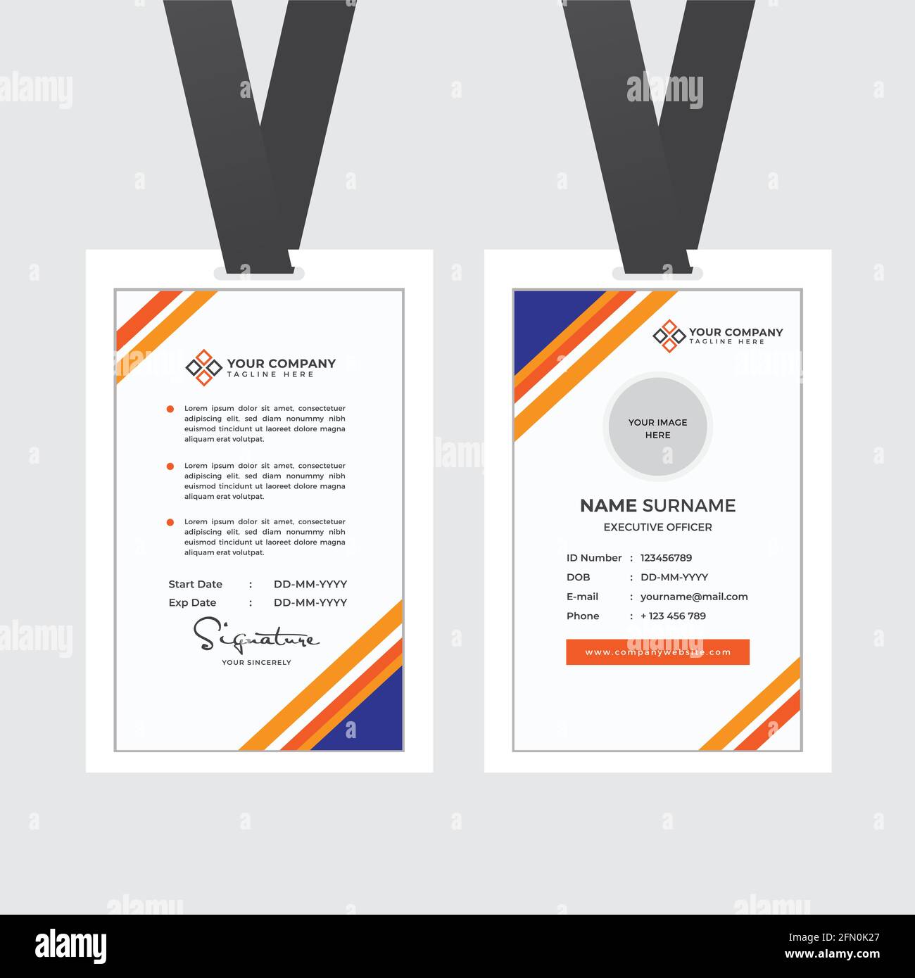 Photo identification cards Stock Vector Images - Alamy