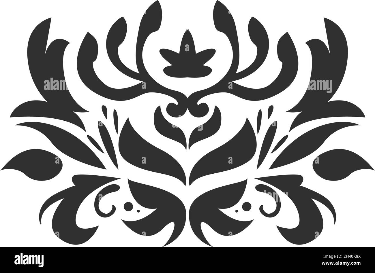 Ornamental art figure monochrome Stock Vector Images - Alamy