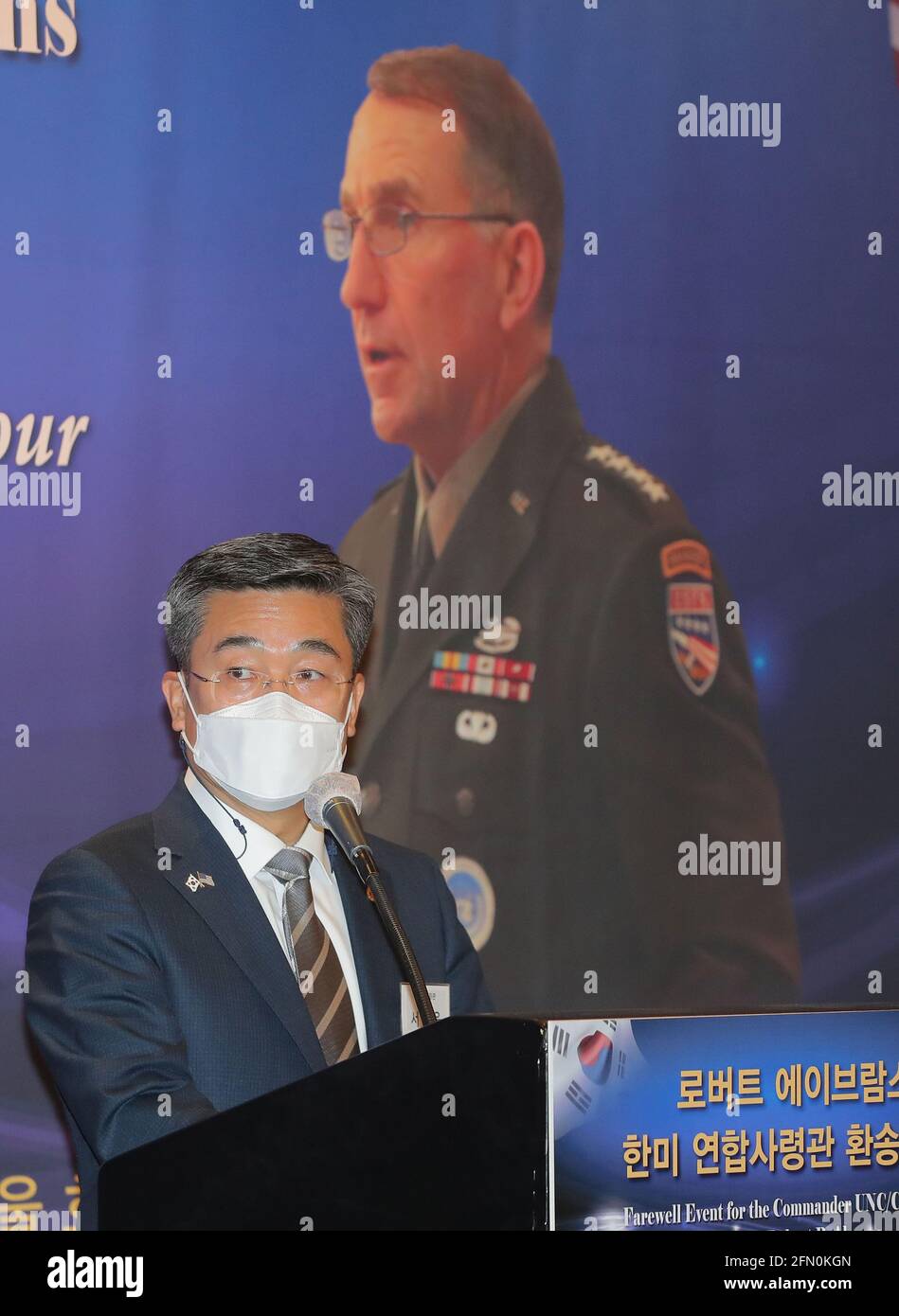Korea. 13th May, 2021. 13th May, 2021. Outgoing USFK chief Defense ...