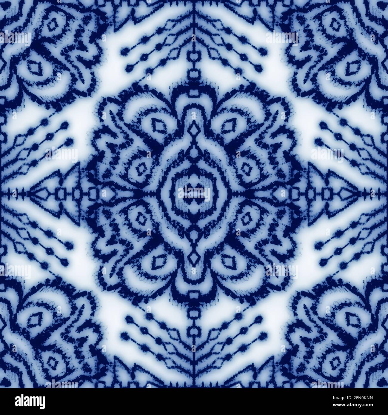 Seamless classic blue and white ceramic design Stock Photo - Alamy
