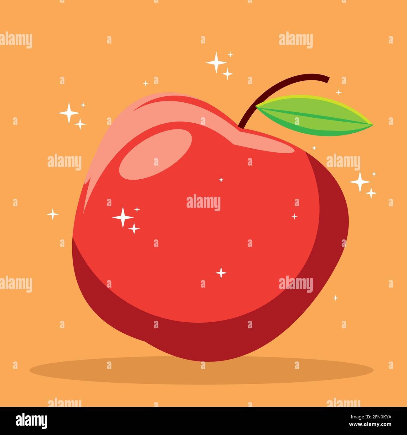 fruit apple cartoon Stock Vector Image & Art - Alamy
