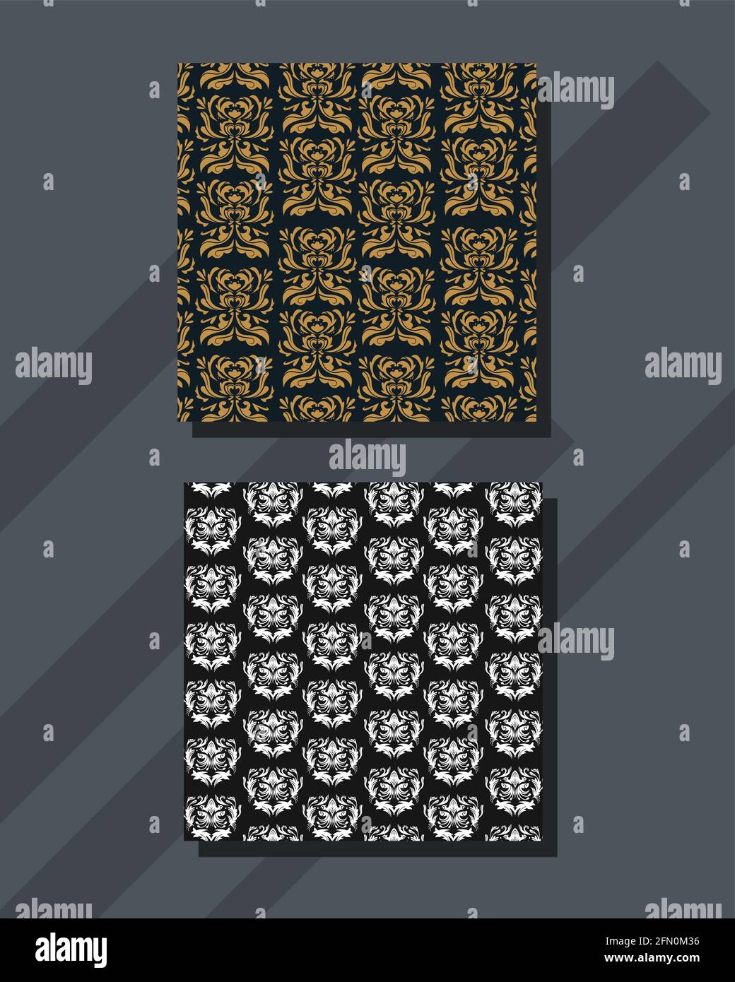 Damascus pattern banners icon collection Stock Vector Image & Art - Alamy