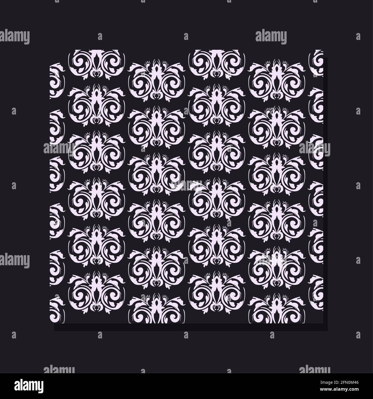 Black and white damascus pattern Stock Vector Image & Art - Alamy