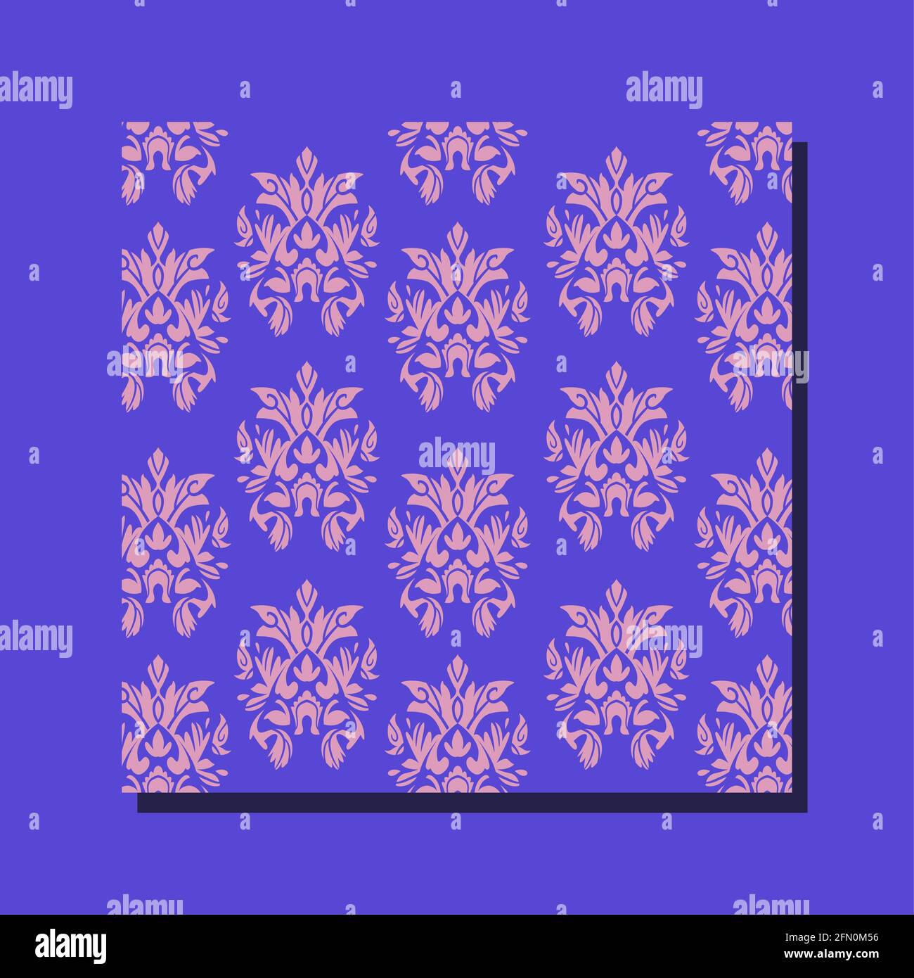 Damascus wallpaper on blue background Stock Vector Image & Art - Alamy
