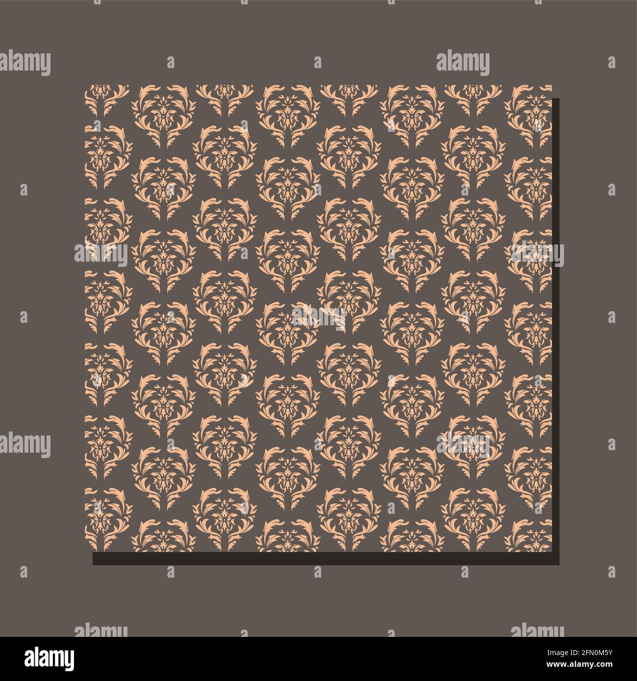 Damascus pattern on brown background Stock Vector Image & Art - Alamy