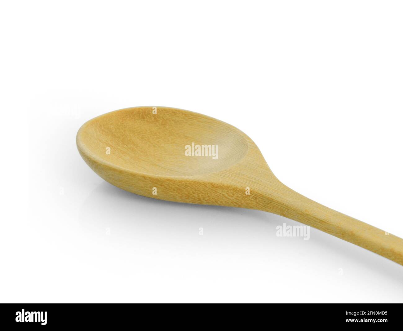 Empty Wood spoon on white background Stock Photo - Alamy