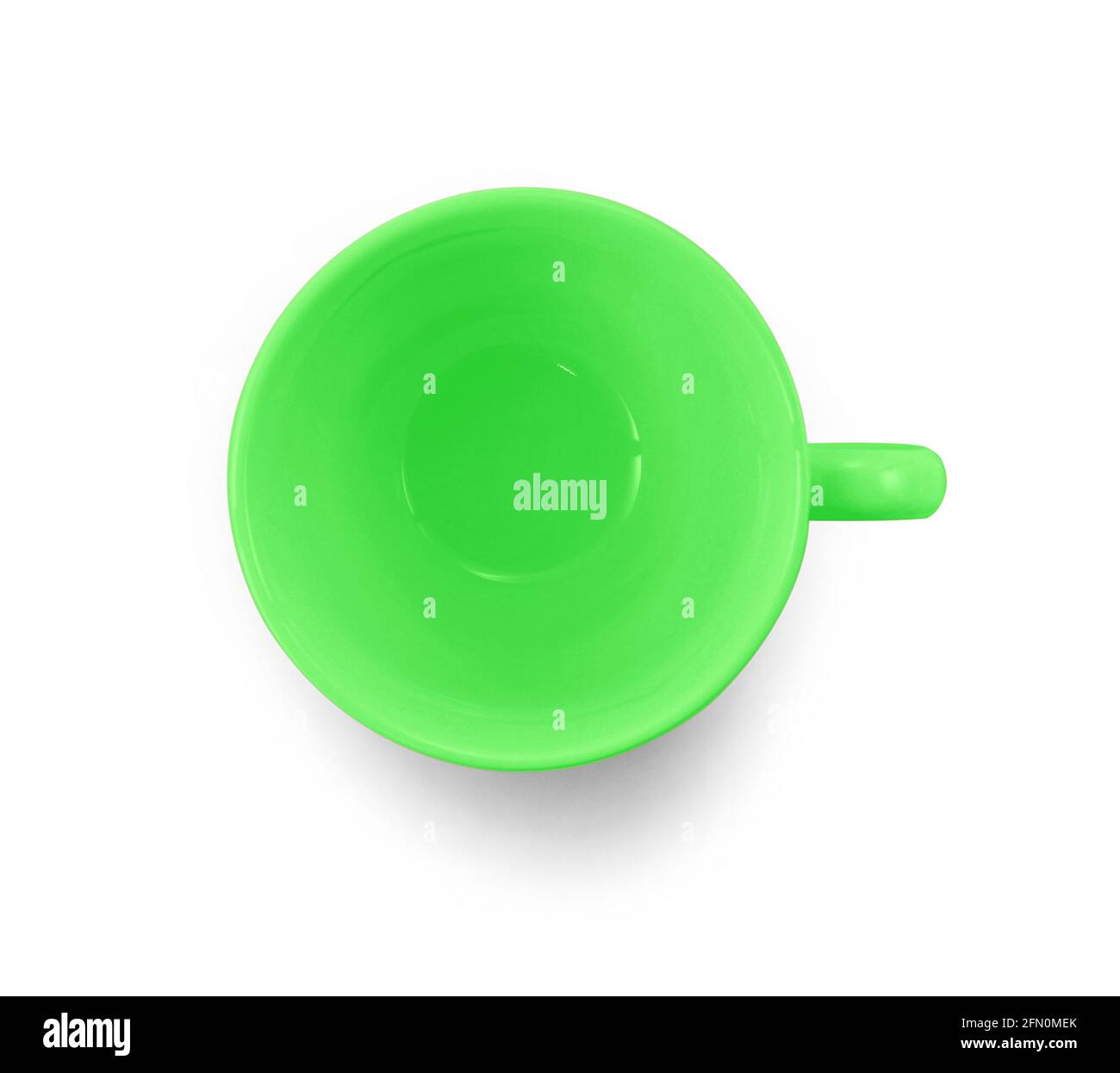 top view ceramic cup on white background Stock Photo - Alamy