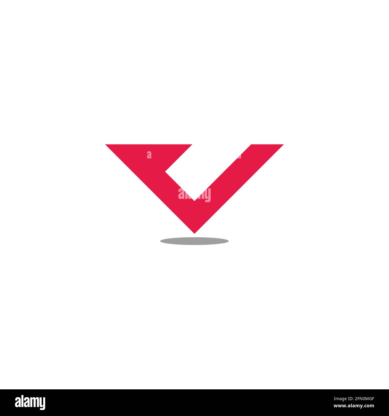 letter v simple geometric arrow up success symbol logo vector Stock ...