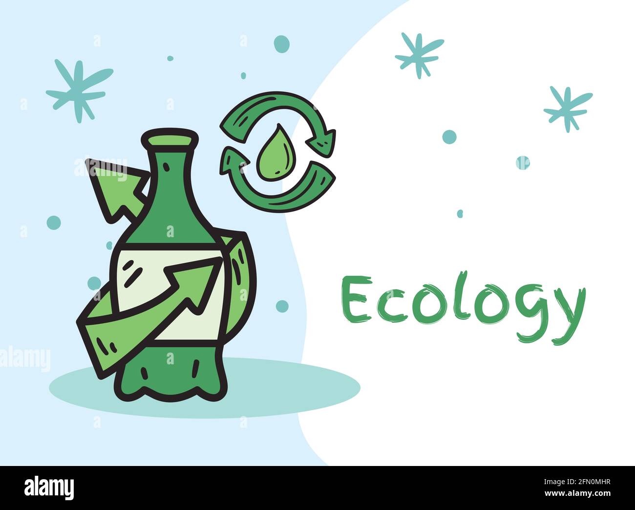 Sustainable water bottle Stock Vector Images - Alamy