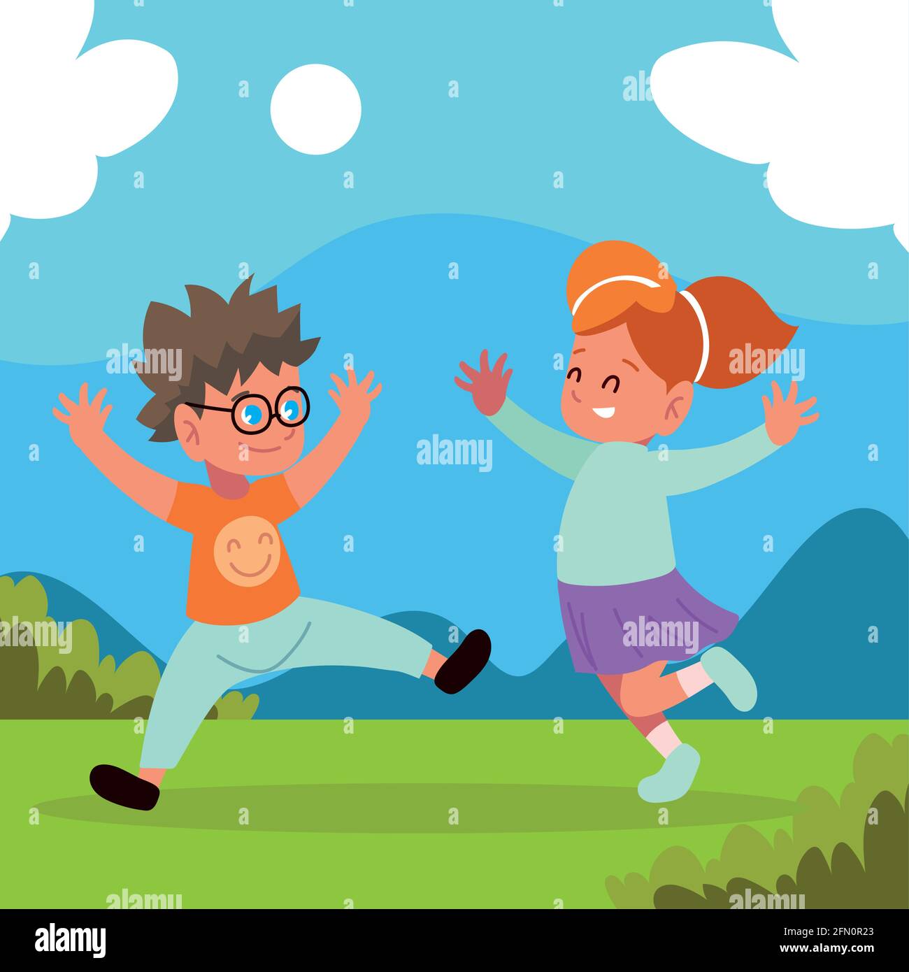 Portrait girl playing on Stock Vector Images - Alamy