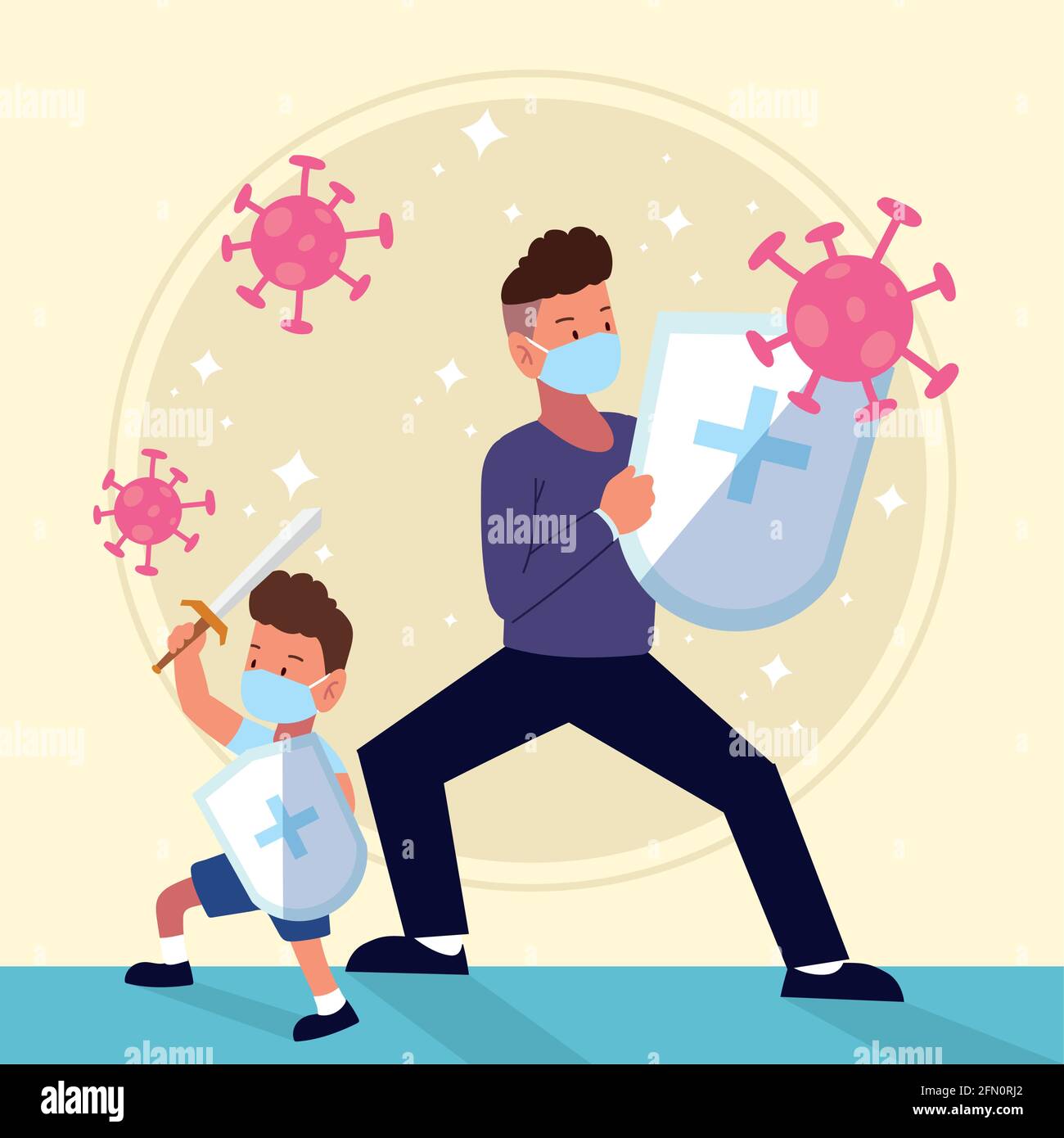 Kids home fight Stock Vector Images - Alamy