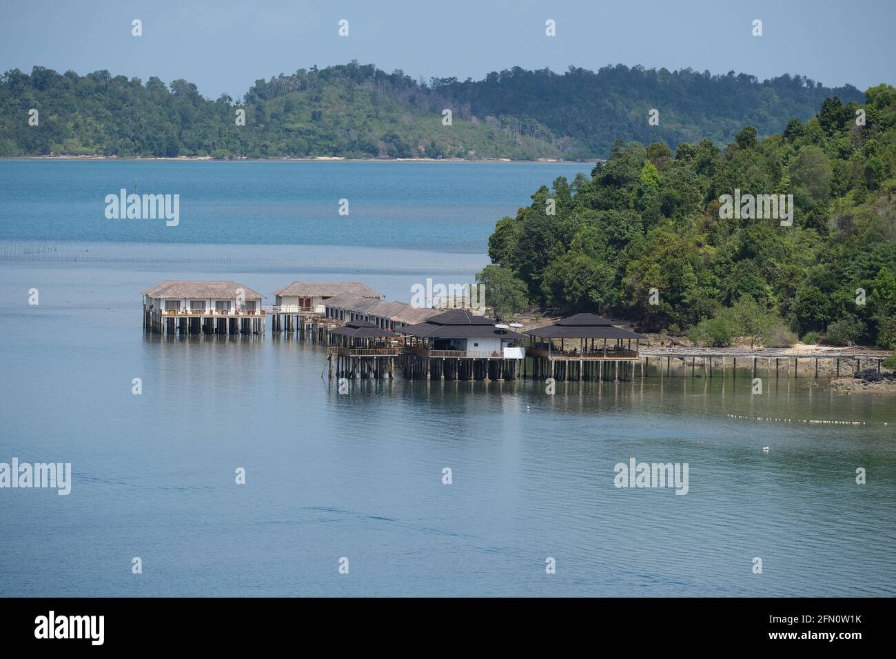 Indonesia Batam - Group of Kelong houses Stock Photo - Alamy