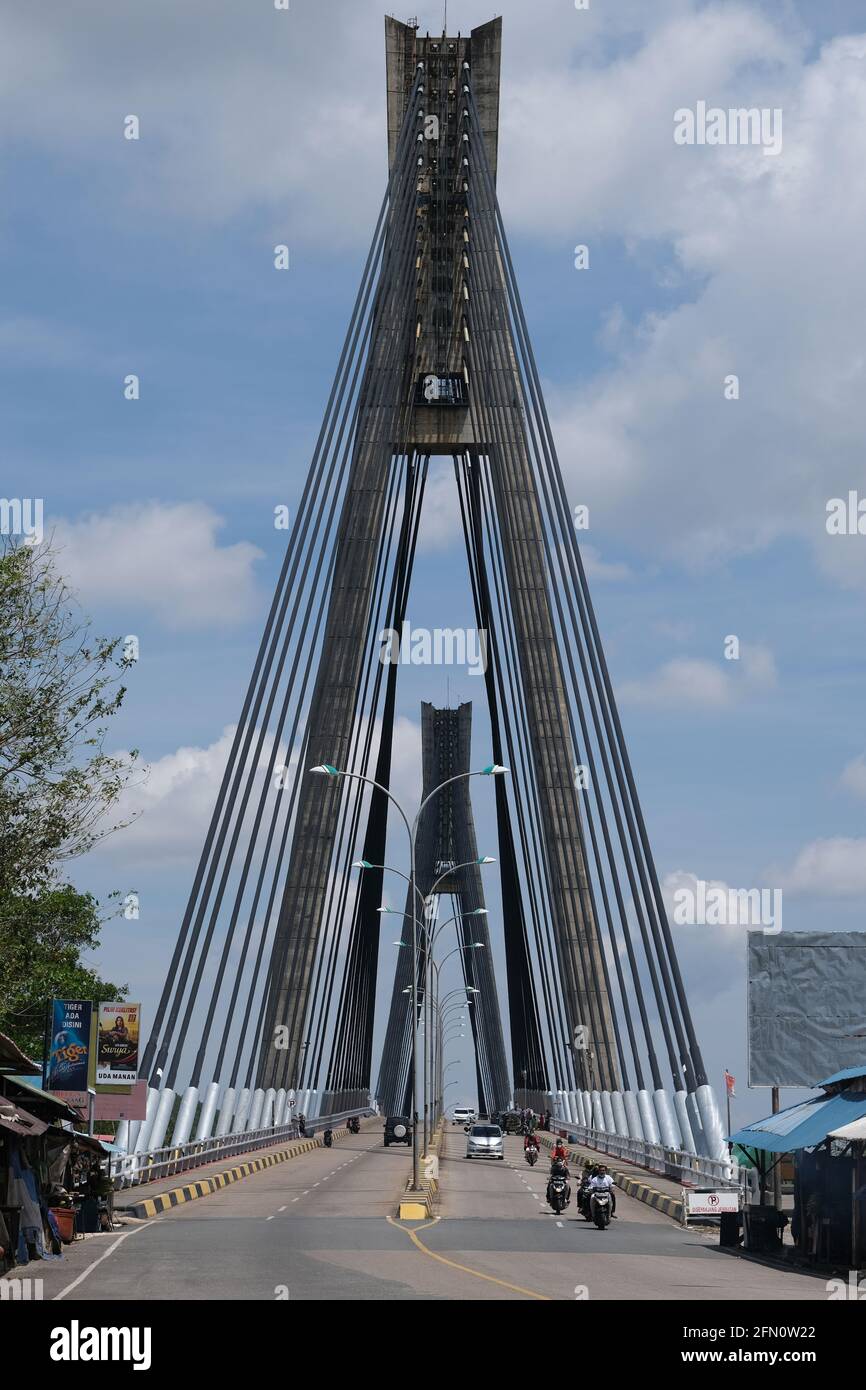 Indonesia Batam - Barelang Bridge street view vertical Stock Photo - Alamy