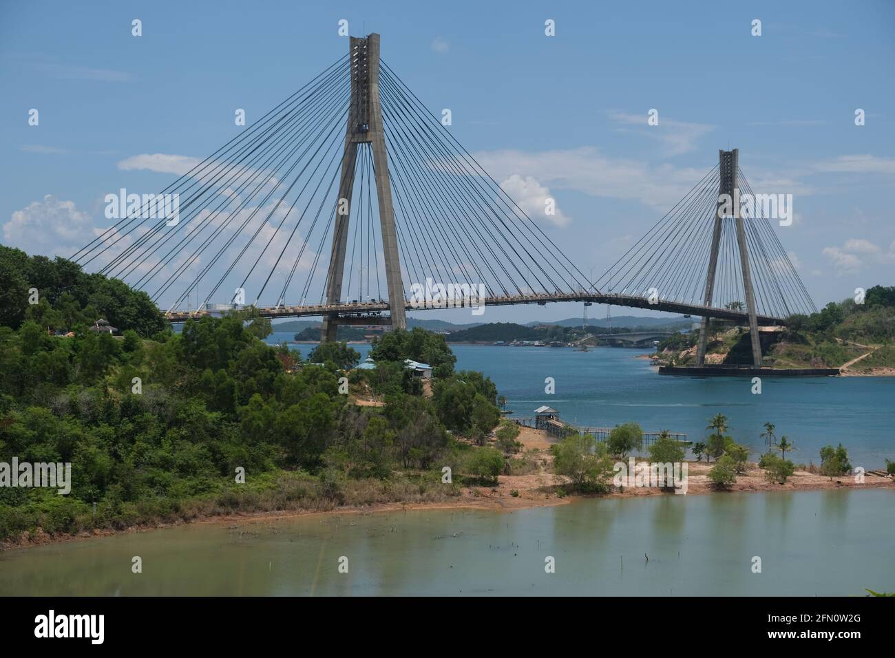 Indonesia Batam - Barelang Bridge horizontal orientation Stock Photo ...