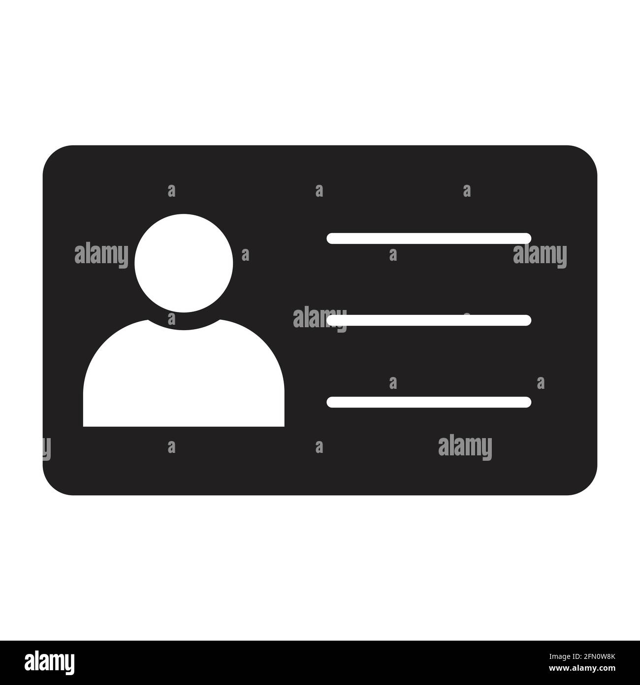 Employee clerk card, vcard vector icon illustration for graphic design ...