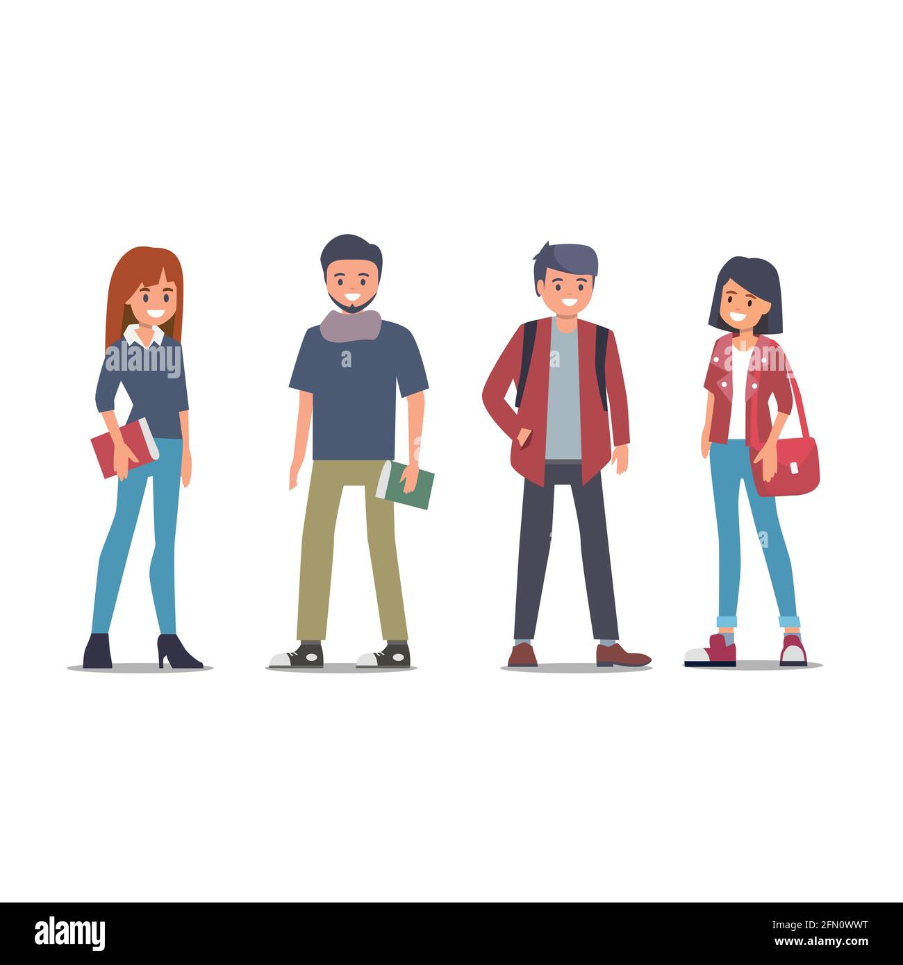 College students Stock Vector Images - Alamy