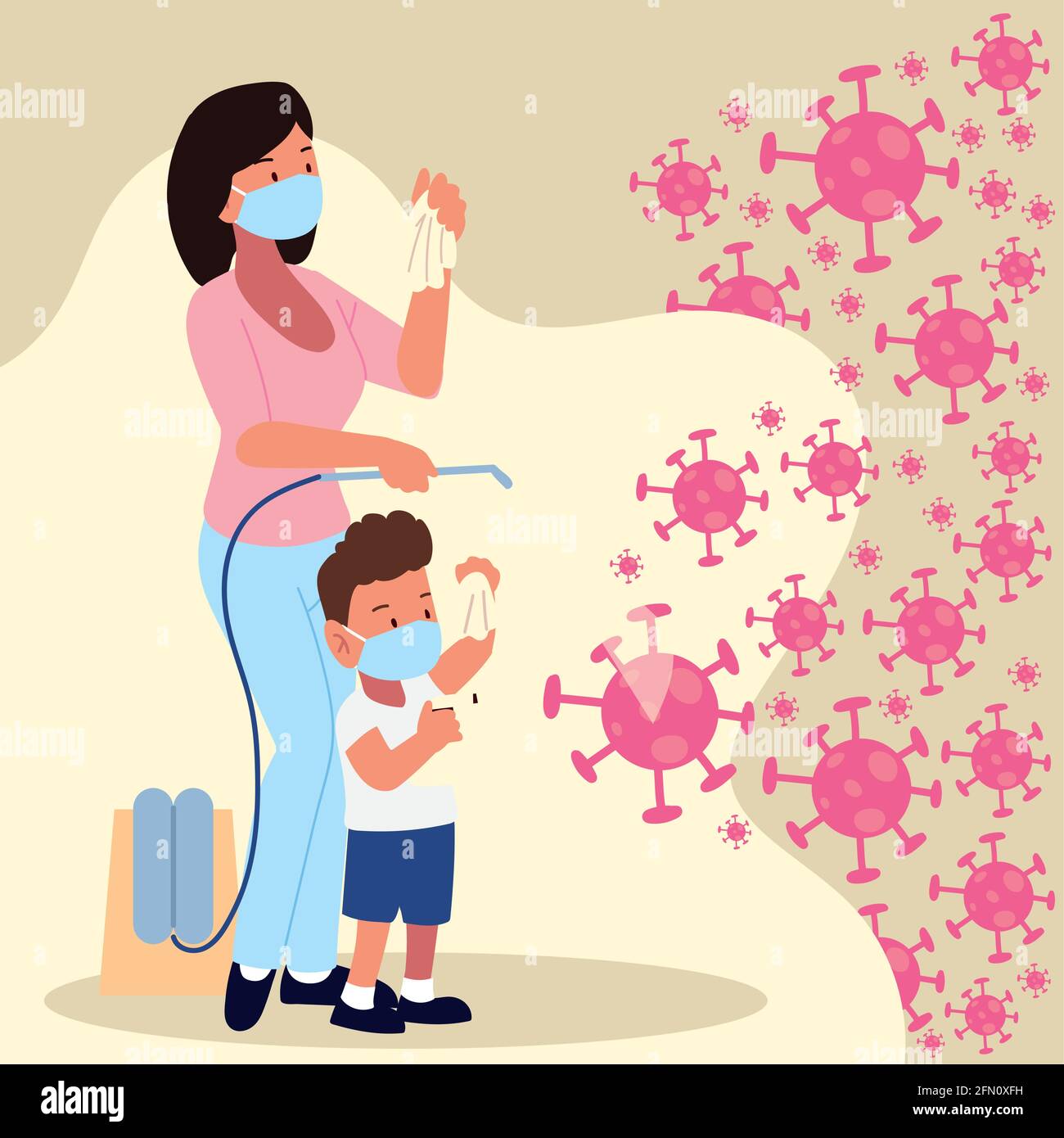 prevention mom and son Stock Vector Image & Art - Alamy