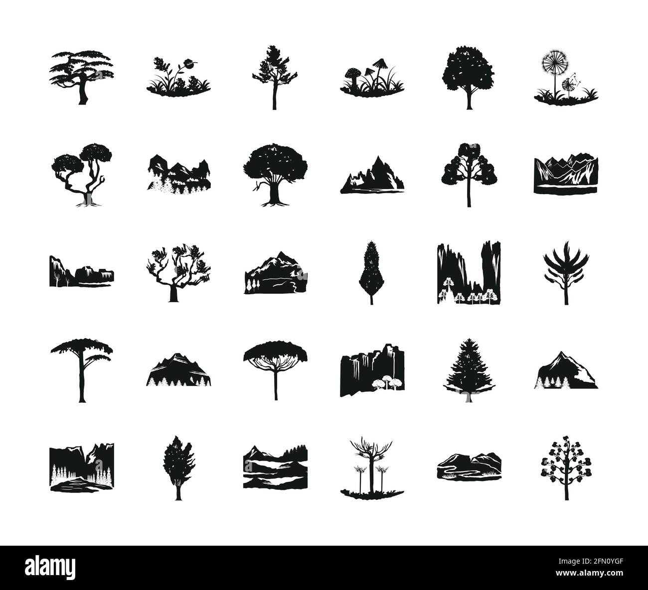 Large spruce trees Stock Vector Images - Alamy