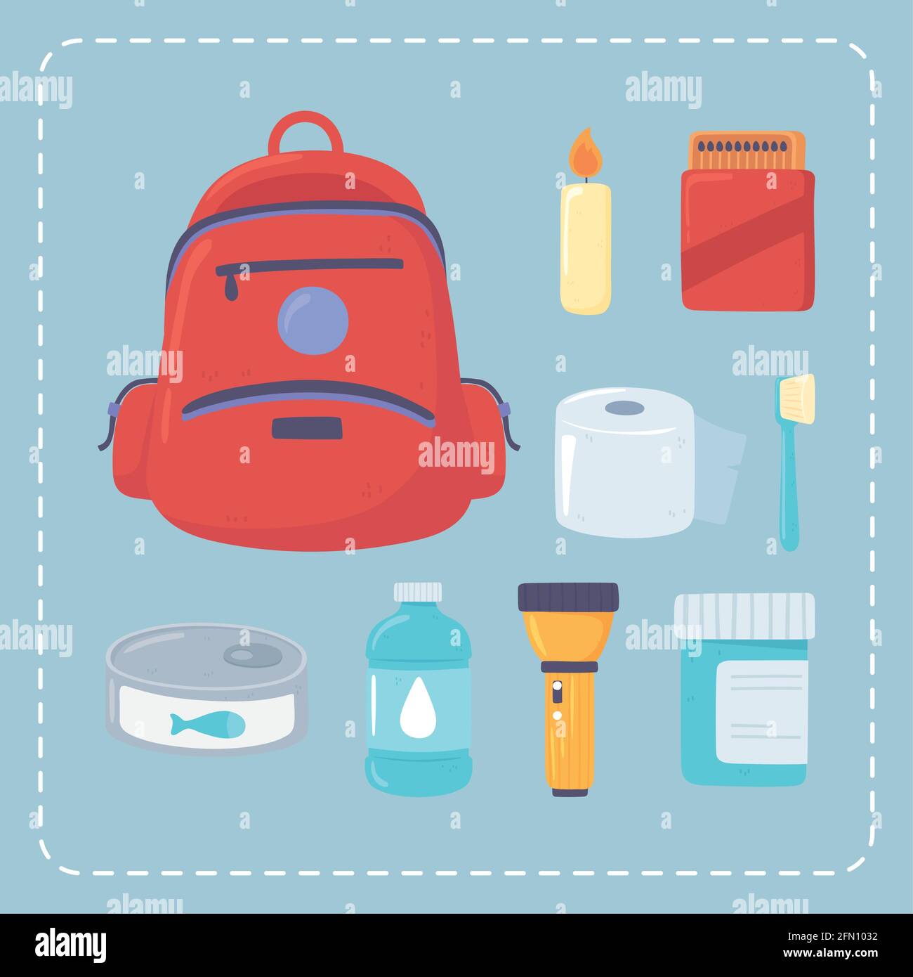 Emergency supply kit Stock Vector Images - Alamy