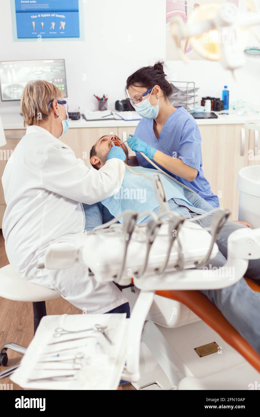 Patient Mouth Cleaning Hospital Senior High Resolution Stock ...
