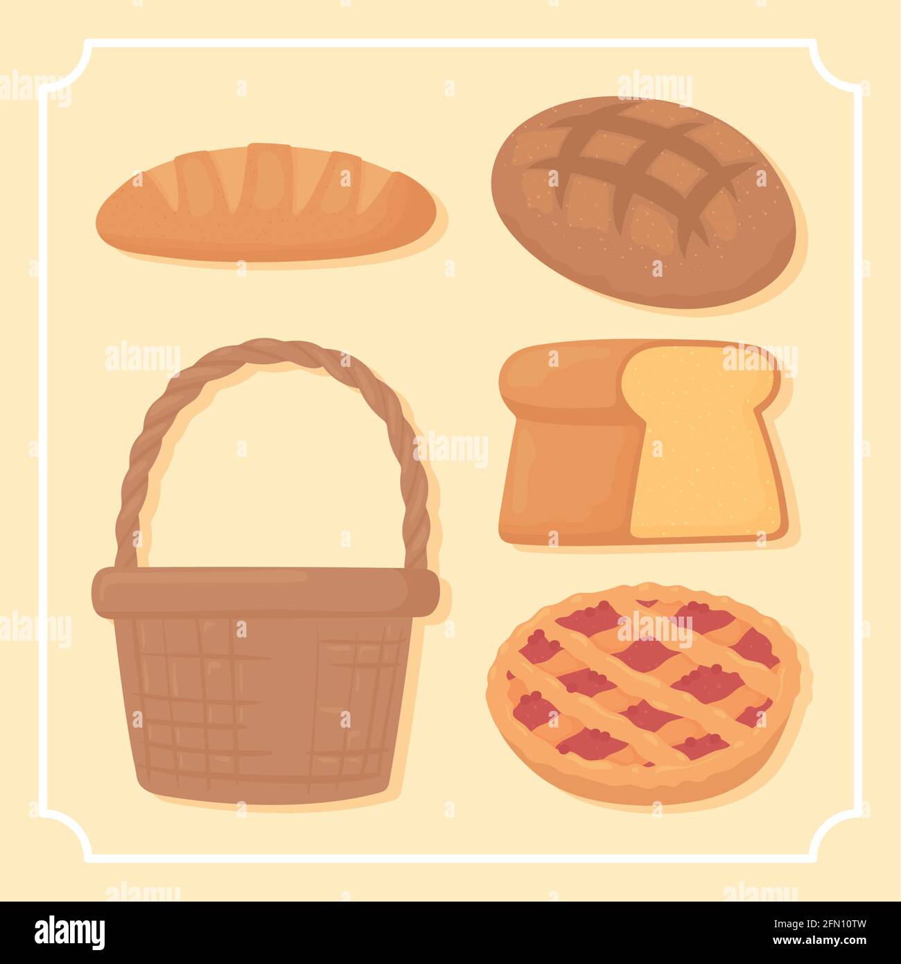 bread cartoon set Stock Vector Image & Art - Alamy