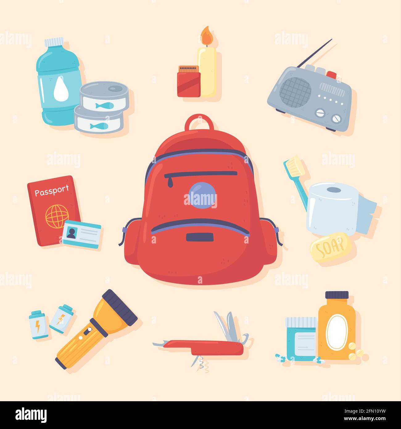 Survival Kit Cartoon