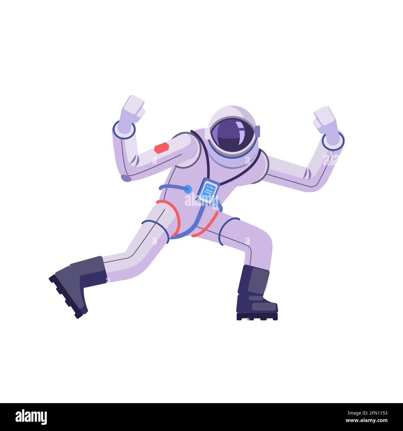 Astronaut or spacemen character wearing space suit showing gesture ...