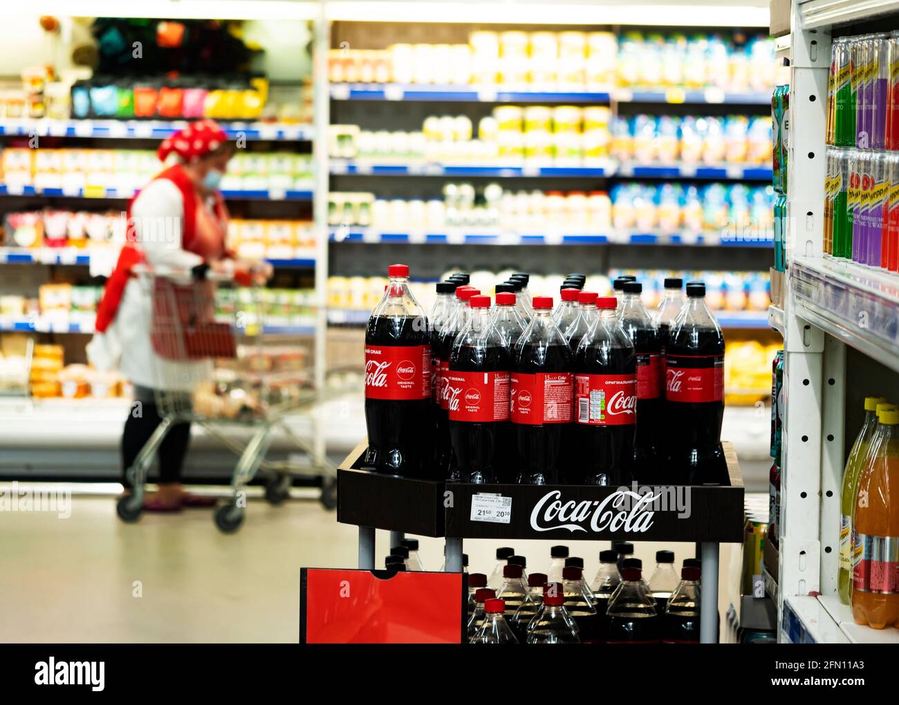 Coca-cola bottles in the store Stock Photo - Alamy