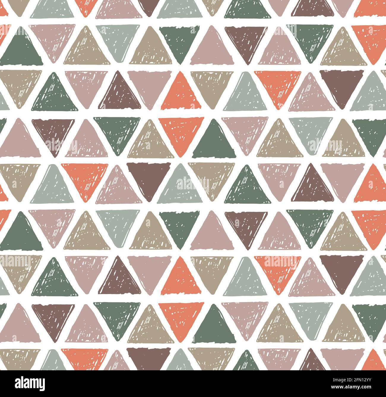 Triangle hand made seamless pattern. Vector illustration Stock Vector ...